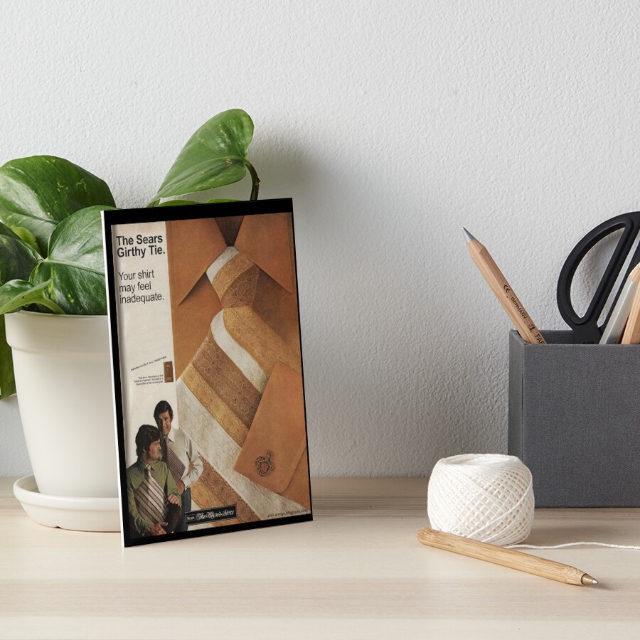 "Vintage ad for Sears' Girthy Ties" Poster for Sale by philarego ...