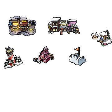 "Club Penguin Map Icon Stickers" Sticker for Sale by aarcadia | Redbubble