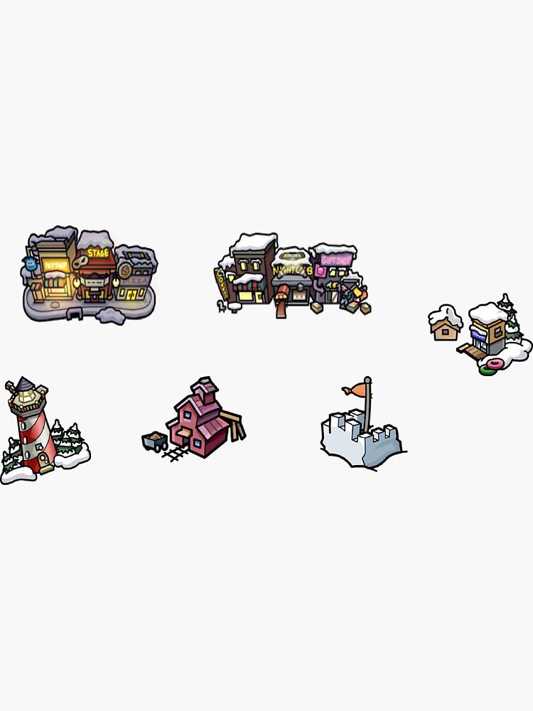 "Club Penguin Map Icon Stickers" Sticker for Sale by aarcadia | Redbubble