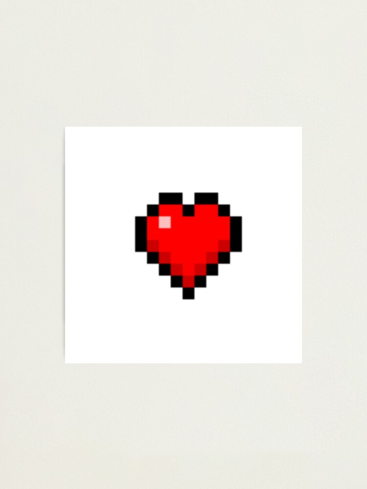 Lámina fotográfica «Corazón de Minecraft» de Imnxthoney | Redbubble