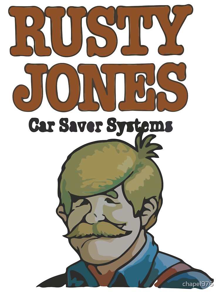 "Rusty Jones Rust Prevention LoFi Square Sticker Print" Sticker for ...