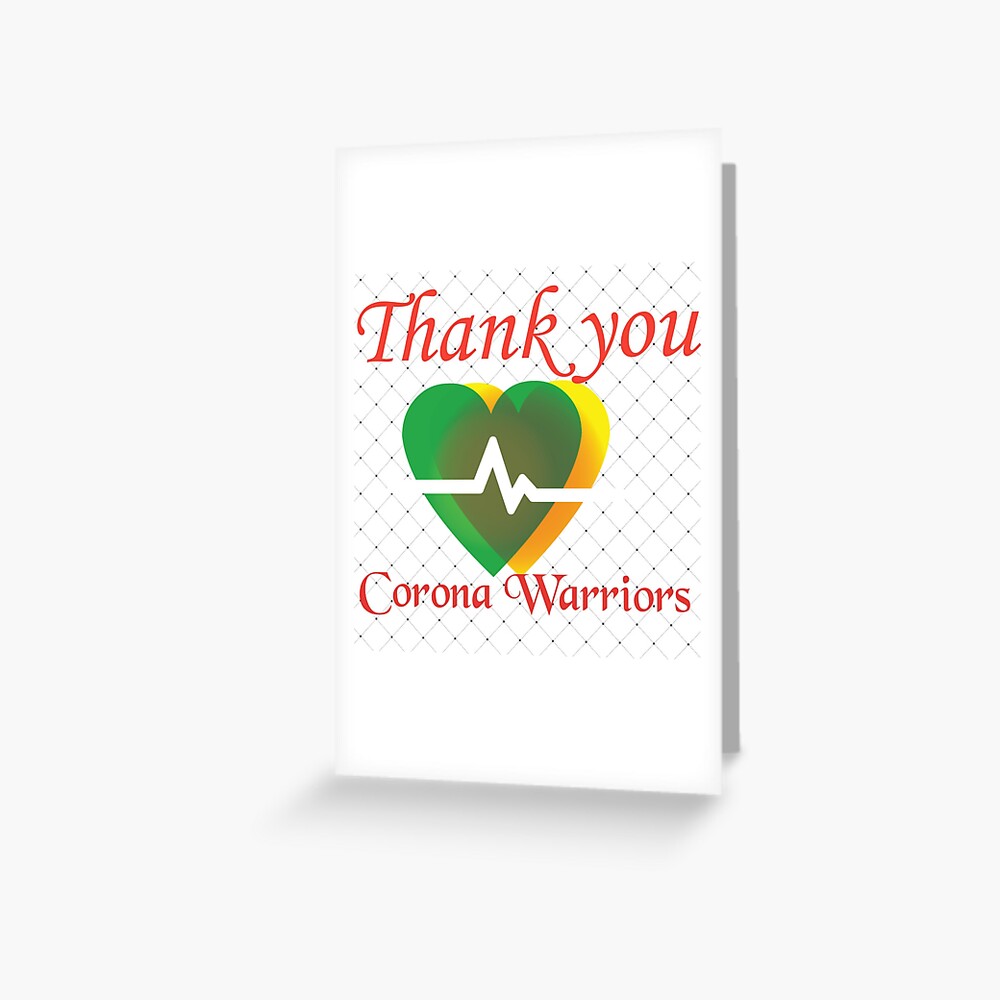 "Thank you for corona warriors " Greeting Card for Sale by sandeep2307 ...
