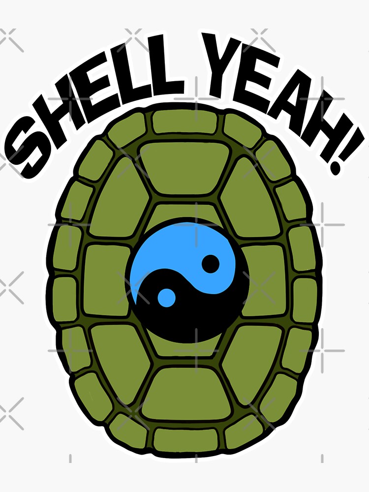 "Shell Yeah Blue Sticker" Sticker for Sale by cybercat | Redbubble