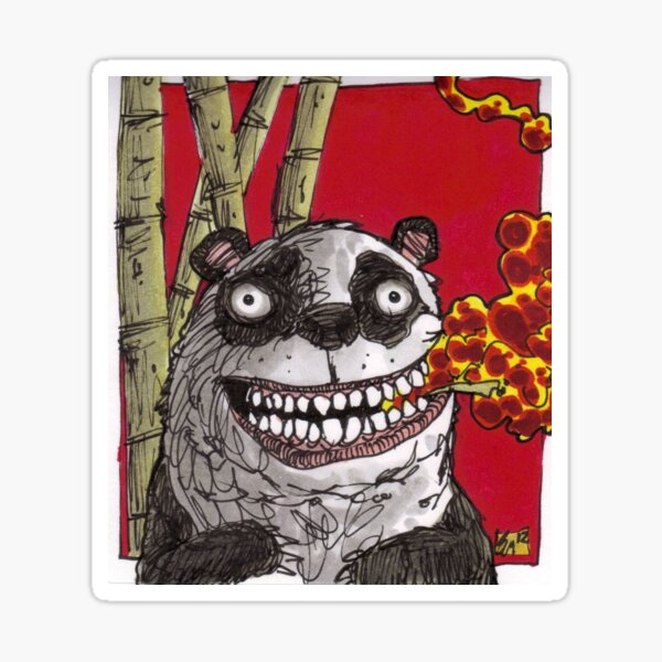 Panda Smoking Weed Stickers | Redbubble
