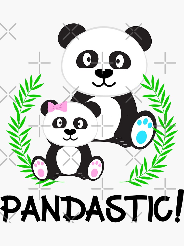 "Pandastic, Panda Daughter with proud Panda Dad" Sticker for Sale by ...