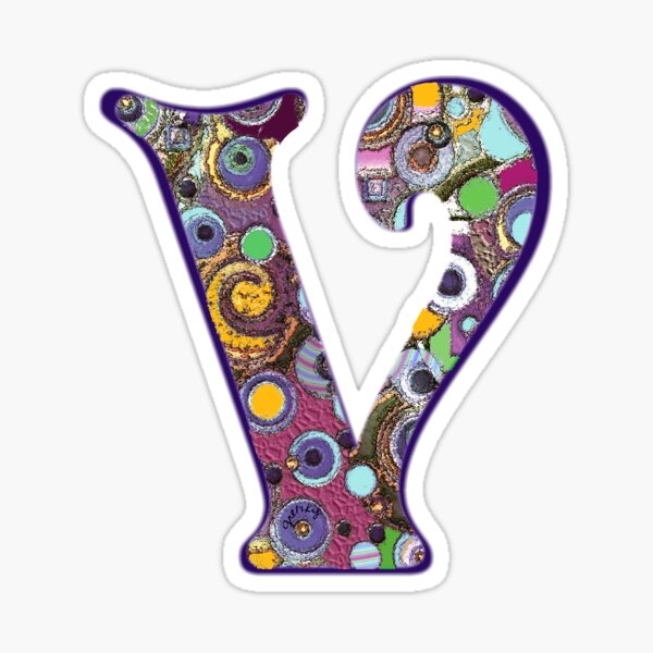 "The Letter V" Sticker by gretzky | Redbubble