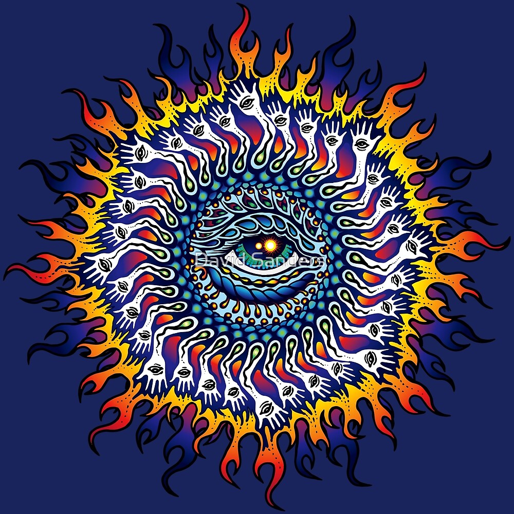 "Psychedelic Eye Sun" by David Sanders | Redbubble