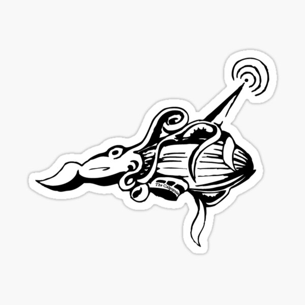 "Encephlapodcast?" Sticker by StrangeCabaret | Redbubble