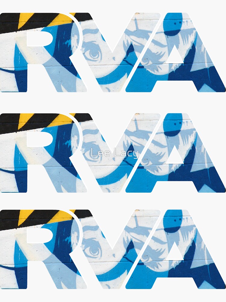 "RVA - flood wall "PoP Art stickers"" Sticker by CUNRVA | Redbubble
