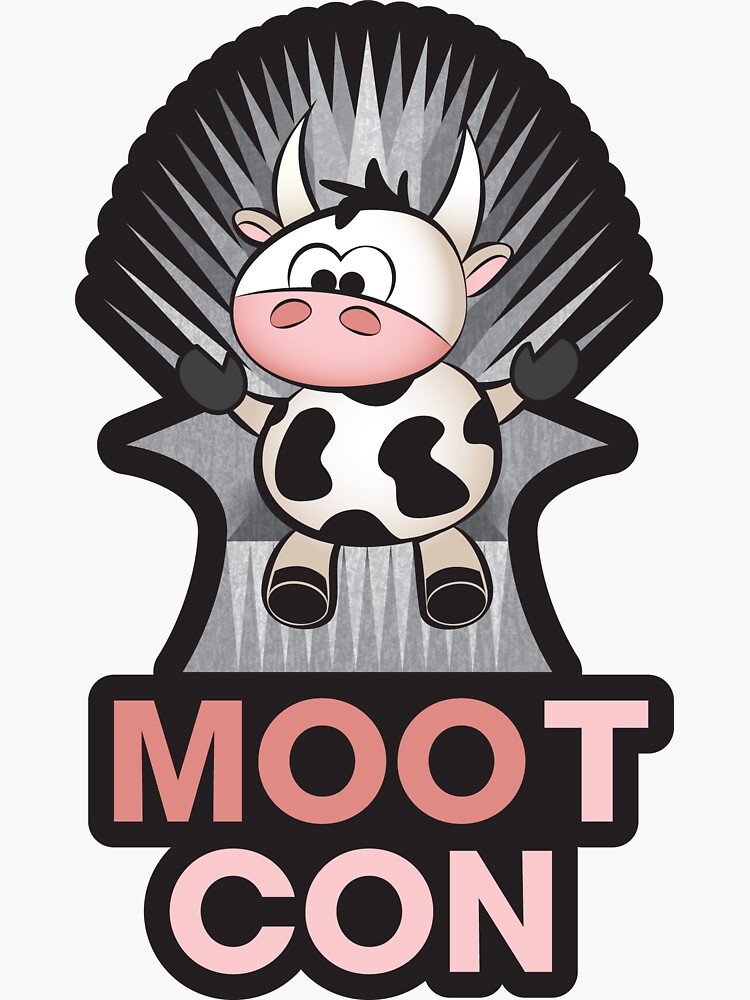 "MOOt Con!" Sticker for Sale by JenSnow | Redbubble