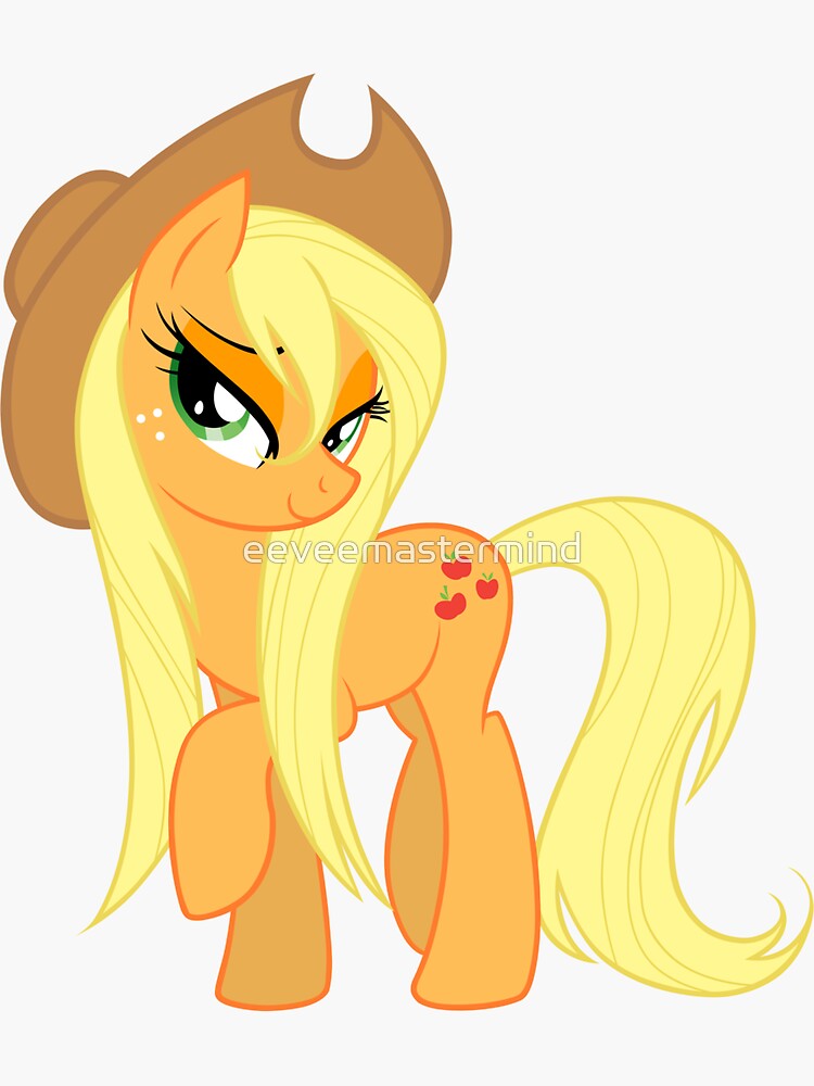 "Applejack" Sticker for Sale by eeveemastermind | Redbubble