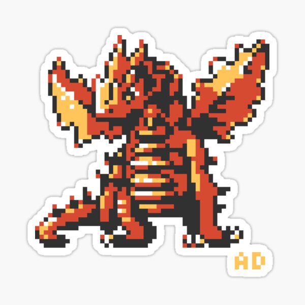 "8-bit Dragon" Sticker for Sale by e-pona | Redbubble