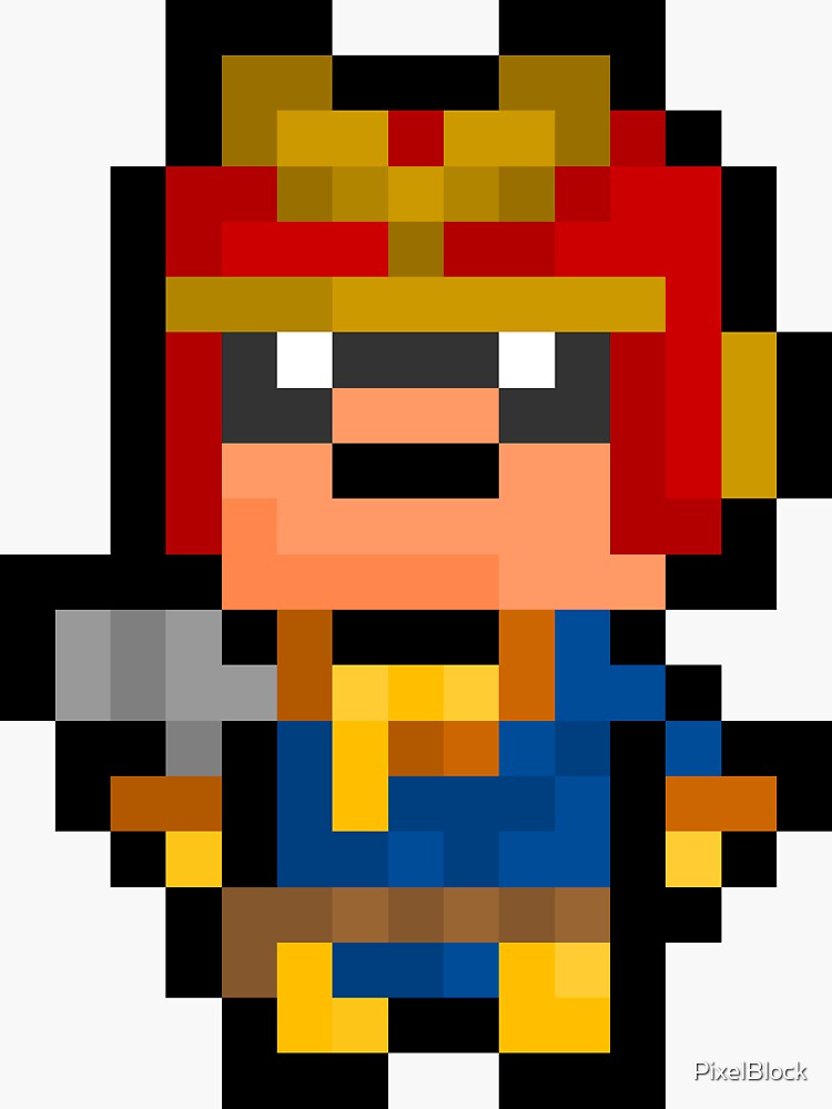 "Pixel Captain Falcon Sticker" Sticker for Sale by PixelBlock | Redbubble