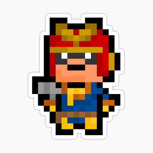 "Pixel Captain Falcon Sticker" Sticker for Sale by PixelBlock | Redbubble