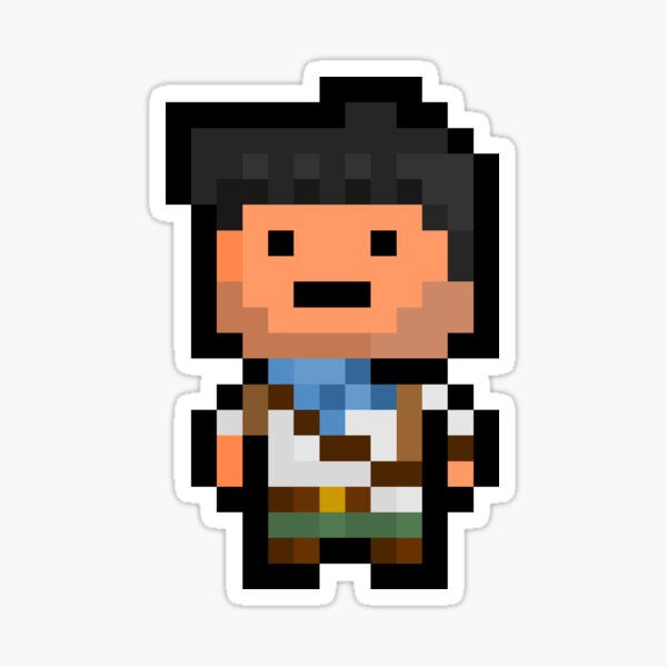 "Pixel Nathan Drake Sticker" Sticker for Sale by PixelBlock | Redbubble