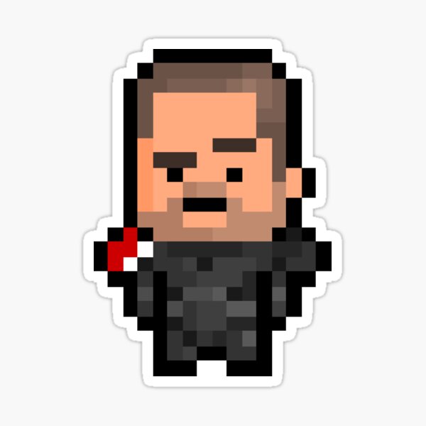 "Pixel Commander Shepard (M) Sticker" Sticker for Sale by PixelBlock ...