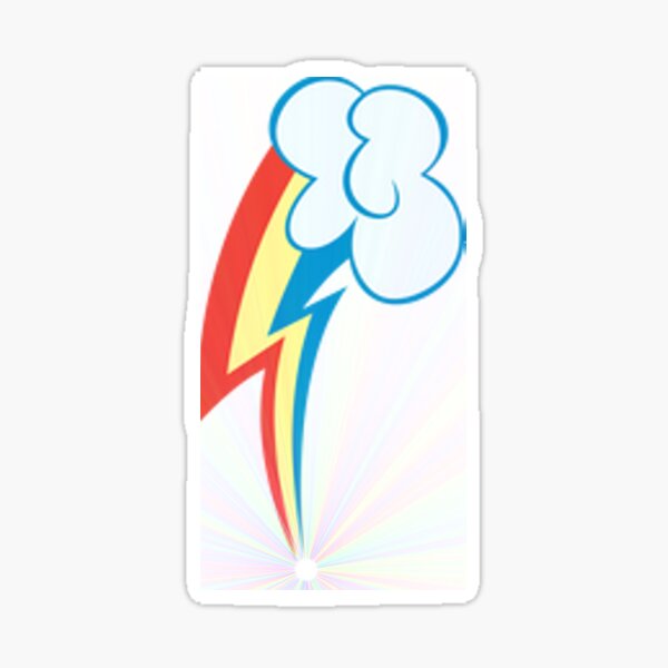 "Rainbow Dash Cutie Mark " Sticker by eeveemastermind | Redbubble