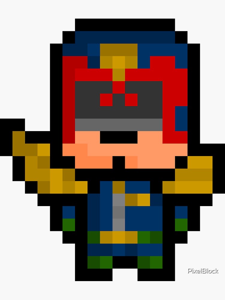 "Pixel Judge Dredd" Sticker for Sale by PixelBlock | Redbubble