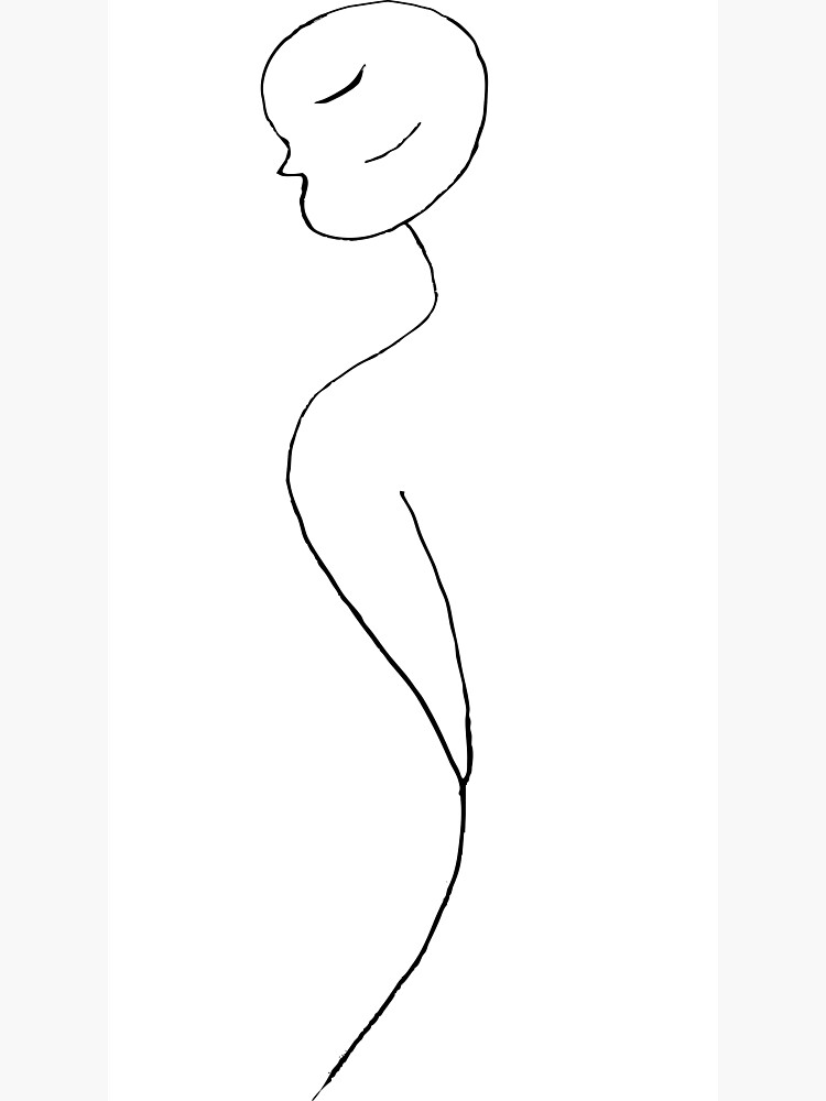 "Large Simple Side Profile" Poster by DoodlePopMedia | Redbubble