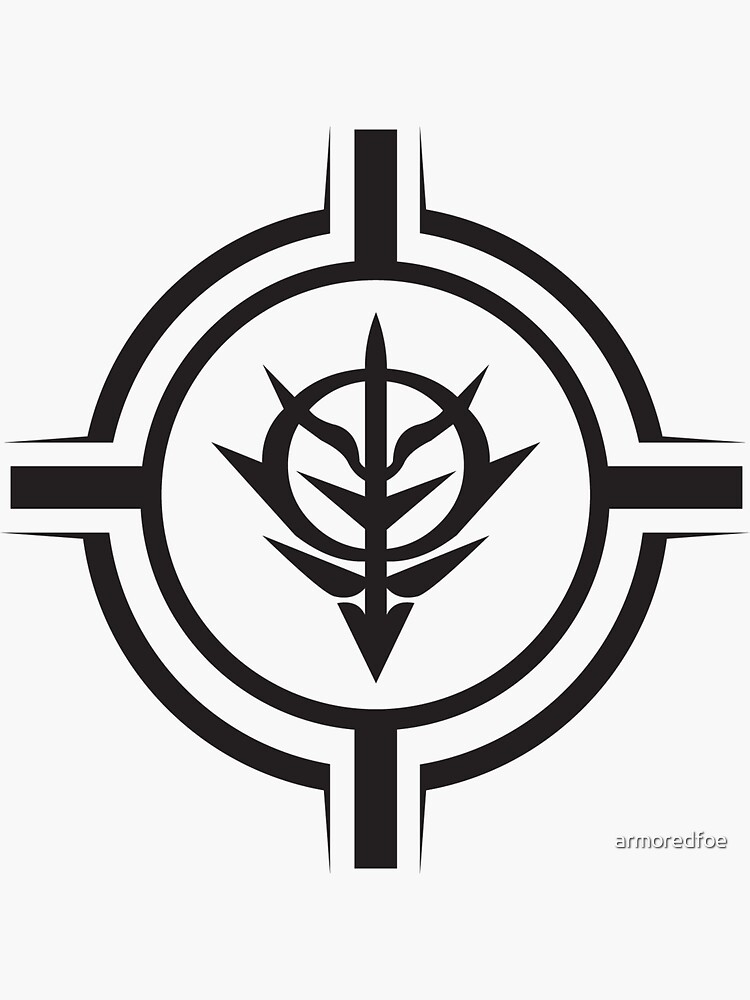 "ZEONIC FRONT" Sticker for Sale by armoredfoe | Redbubble