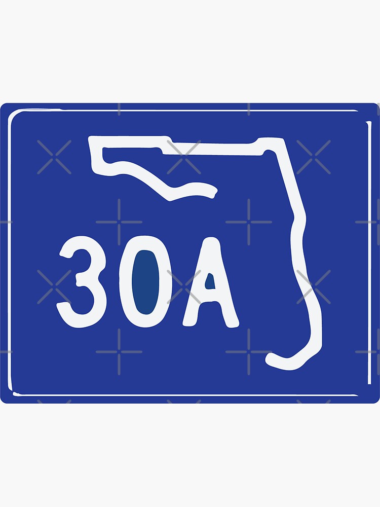 " 30A seaside sign sticker" Sticker for Sale by chloechristianm | Redbubble