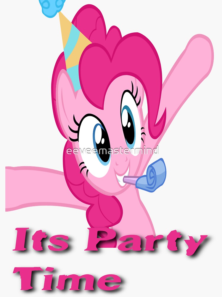 "Pinkie Pie Party Time" Sticker by eeveemastermind | Redbubble
