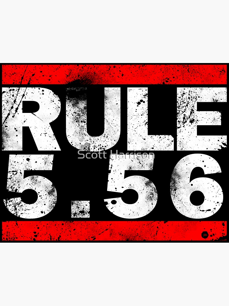 "Rule 5.56 (Decal)" Sticker for Sale by five5six | Redbubble
