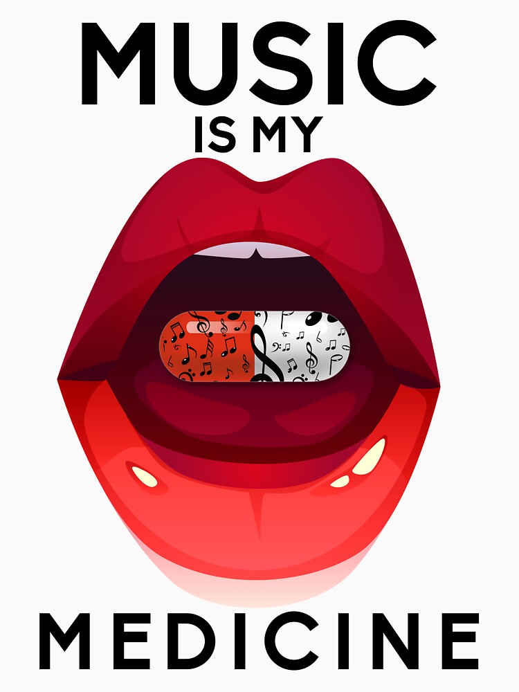"music is my medicine" T-shirt for Sale by magras11 | Redbubble | music ...