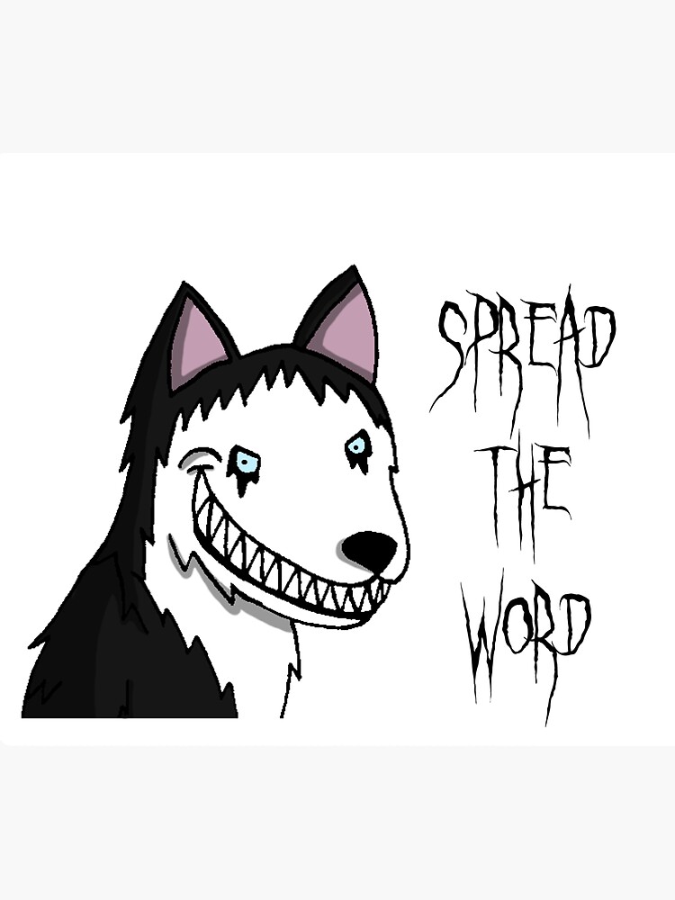 "Smile Dog Sticker" Sticker for Sale by Dethkira | Redbubble