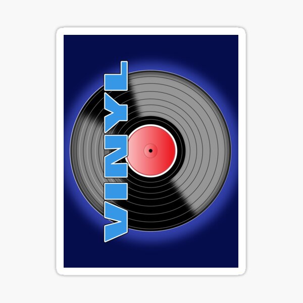"Vinyl LP Record Logo Sticker" Sticker by Ra12 | Redbubble