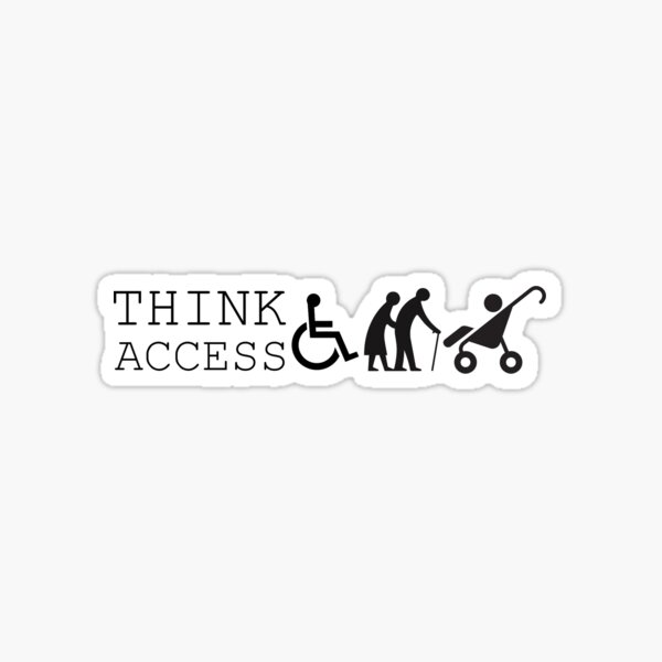 "think access" Sticker for Sale by kaberett | Redbubble