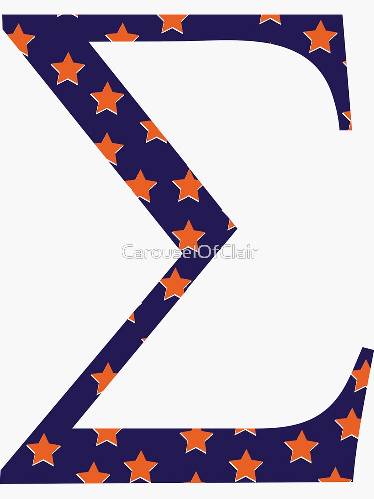 "Sigma Blue and Orange Sorority Sticker" Sticker for Sale by ...