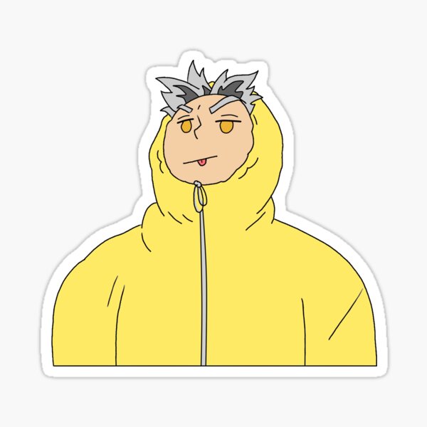 "Bokuto Hoodie" Sticker for Sale by dabidraws | Redbubble