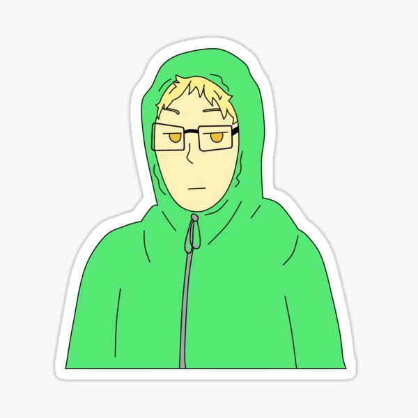 "Tsuki Hoodie" Sticker by dabidraws | Redbubble