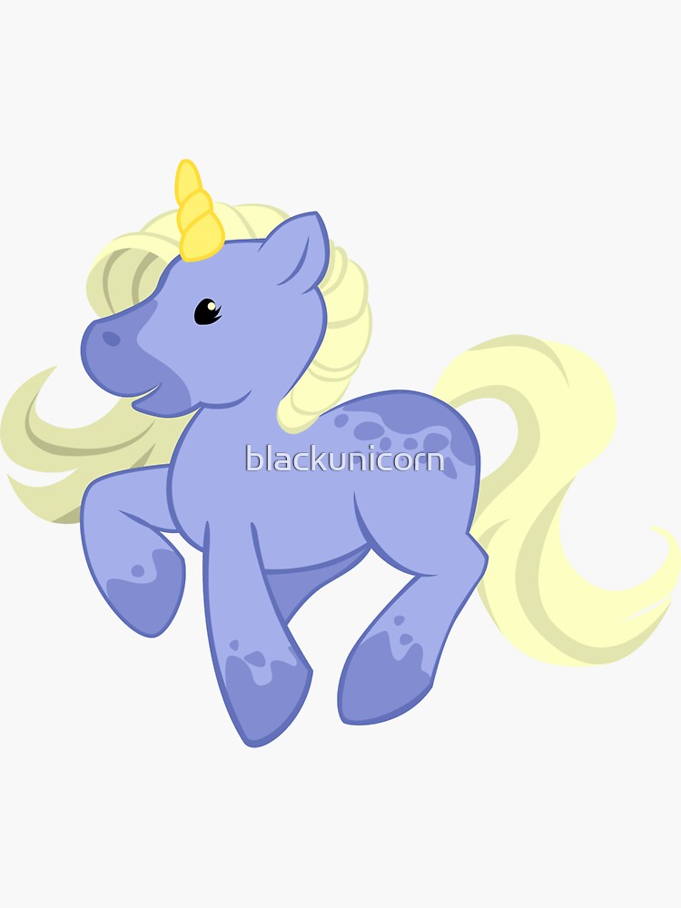 "Cute Blue Unicorn" Sticker by blackunicorn | Redbubble