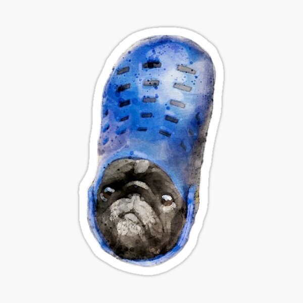 Croc On Dog Head Stickers | Redbubble