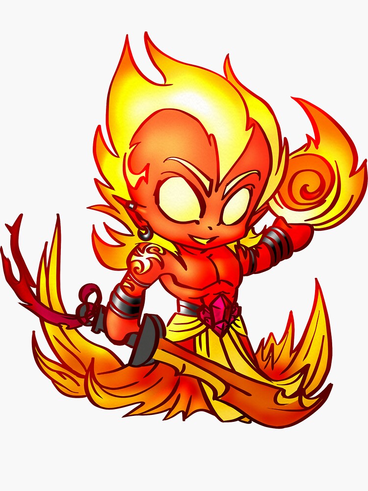 "Fire Elemental" Sticker by GildedPixel | Redbubble