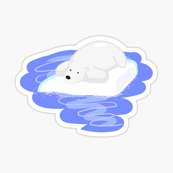 "Sad Polar Bear" Sticker by allieho | Redbubble