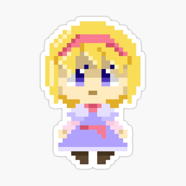 "Alice Margatroid Pixels Sticker" Sticker for Sale by Astrotoast ...