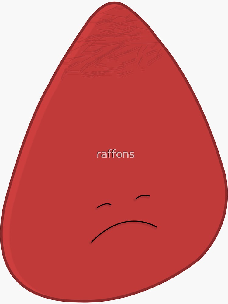 "sad guitar pick sticker" Sticker for Sale by raffons | Redbubble