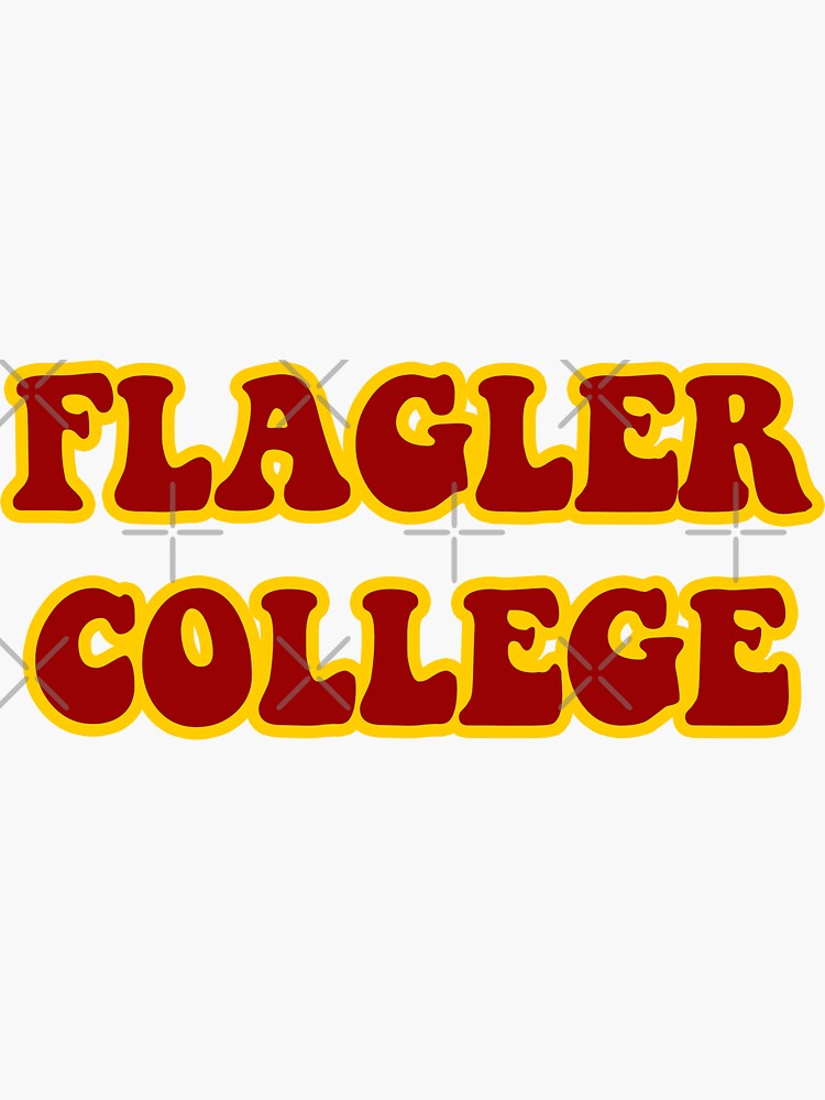 "crimson Flagler College with gold outline " Sticker for Sale by ...