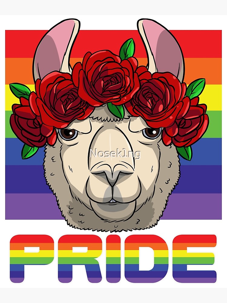 "Pride Month Gay Llama Alpaca" Poster by Nosek1ng | Redbubble