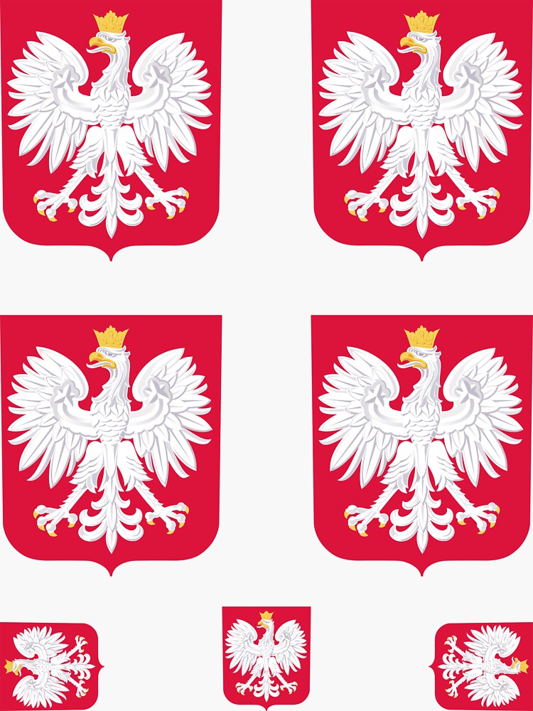 "Polish Crest - Multiple" Sticker for Sale by misiek93 | Redbubble