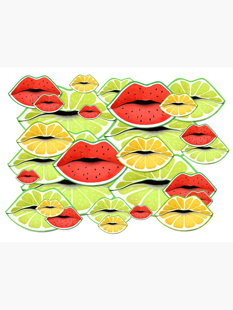 "Fruit Lips" Sticker for Sale by msawyer | Redbubble