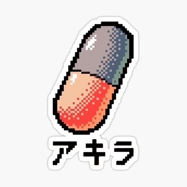 "Aesthetic pixel pill " Sticker for Sale by AesthetiDesign | Redbubble