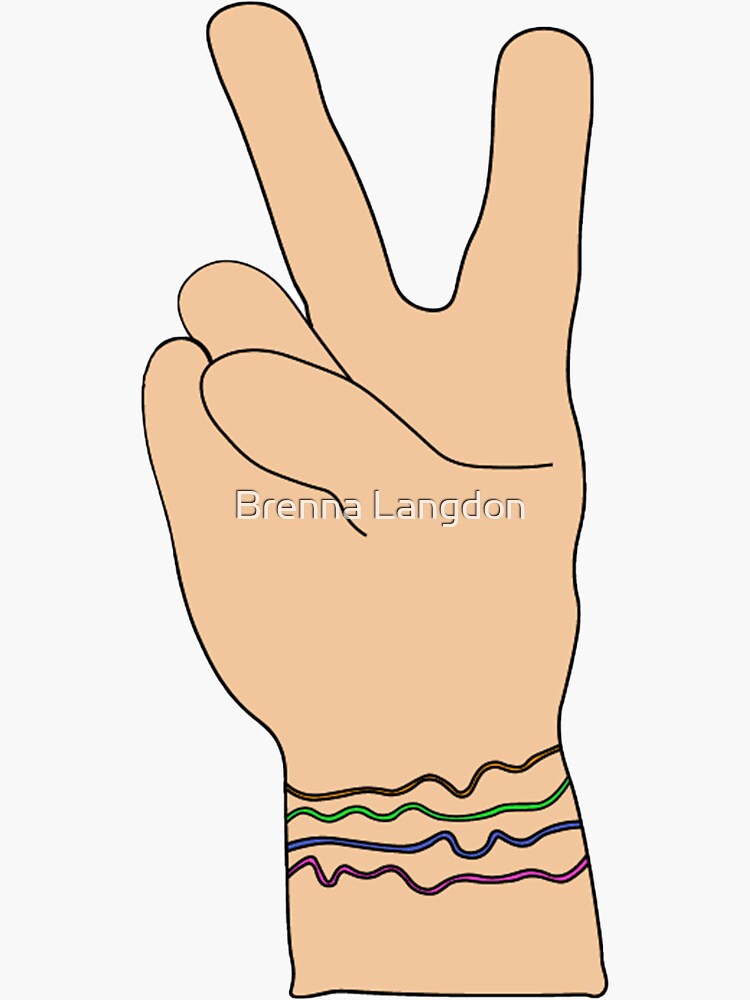 "Silly Bandz peace sign" Sticker by Bl10728 | Redbubble