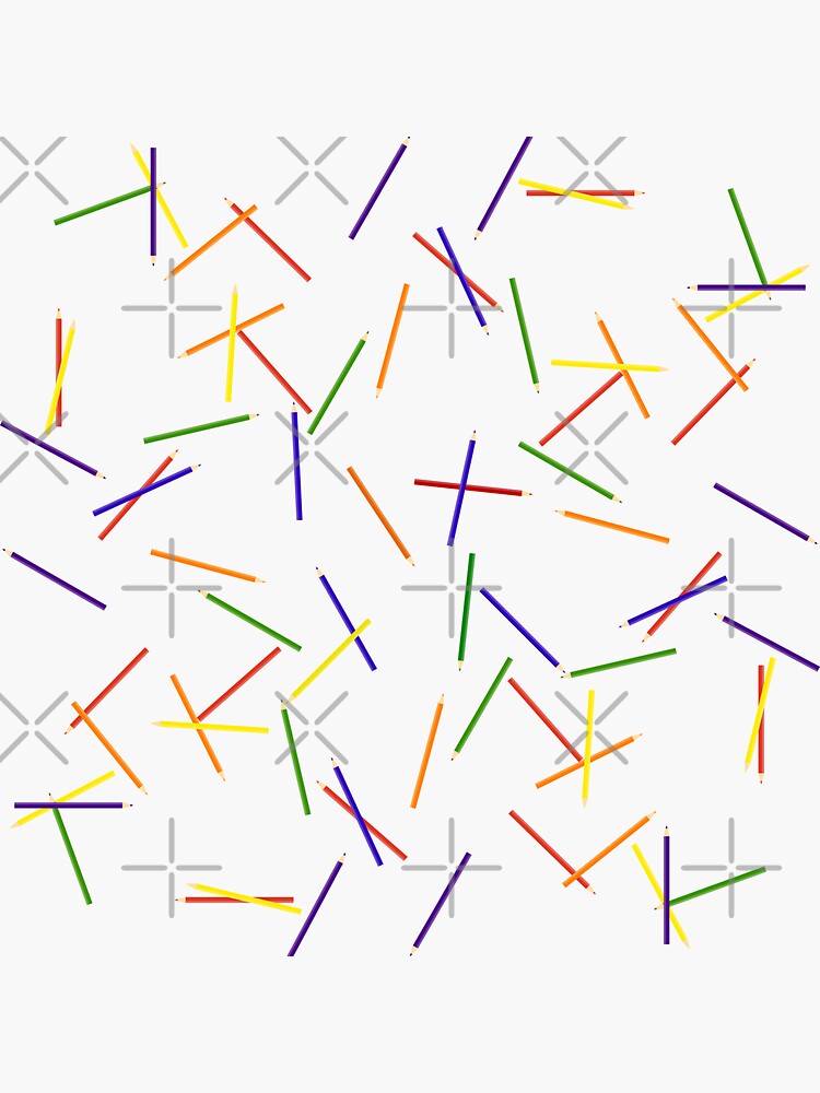 "Colored Pencil Scatter" Sticker for Sale by NoviMullins | Redbubble