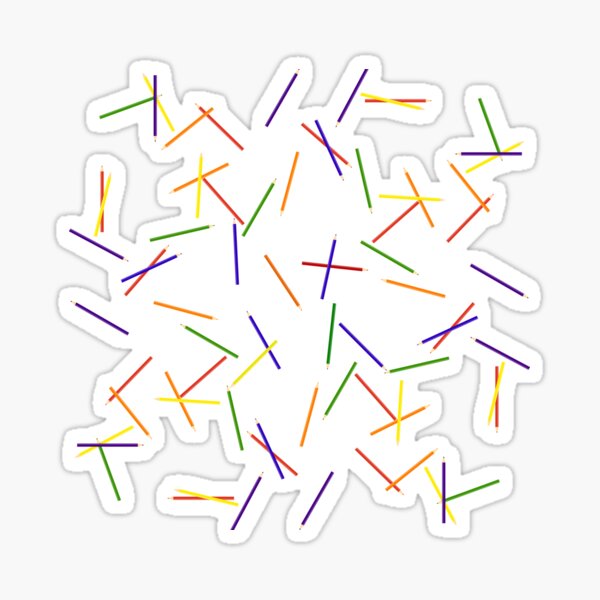 "Colored Pencil Scatter" Sticker for Sale by NoviMullins | Redbubble