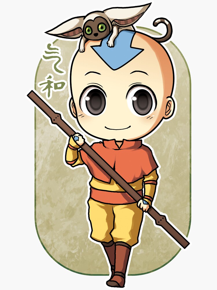 "Aang" Sticker by banafria | Redbubble