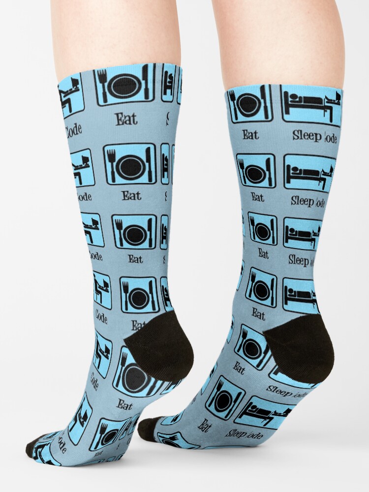 "Eat Sleep Code - Funny Computer Programmer" Socks for Sale by ...